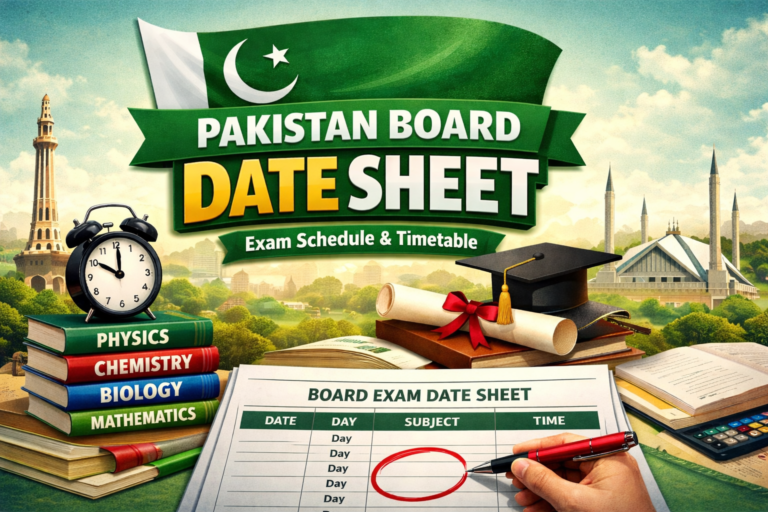Pakistan Board Date Sheet 2026 – 9th, 10th, 11th, 12th Class All Punjab ...